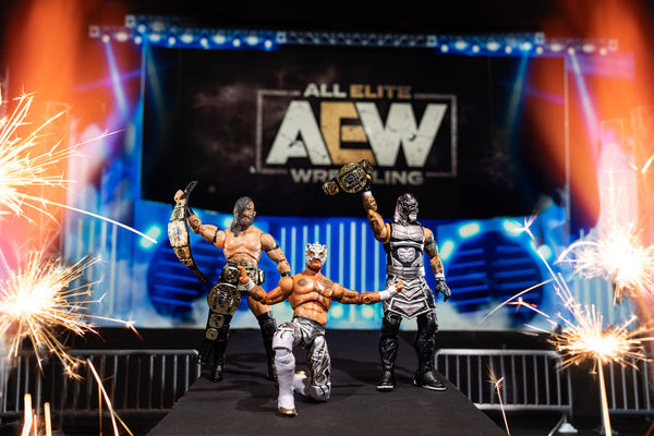 AEW - Pac & Lucha Brothers "Death Triangle" Jazwares Vault Action Figu ...
