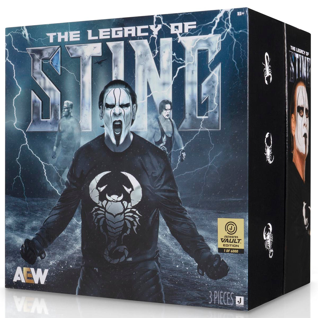 AEW - Sting "The Legacy Collection" Jazwares Vault Action Figures 3 Pa ...