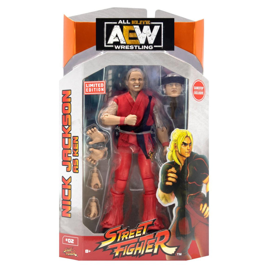 AEW x Street Fighter : Nick Jackson Game Stop Exclusive Figure * Hand ...