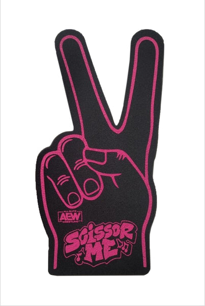 AEW : The Acclaimed "Scissor Me" Black Foam Finger / Hand ...
