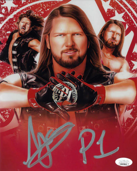 Highspots - AJ Styles "P1 Gloves Red" Hand Signed 8x10 *Inc COA ...