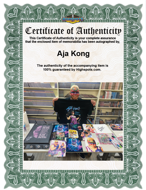 Highspots - Aja Kong "Champion" Hand Signed 8x10 Photo *inc COA ...