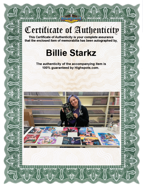 Highspots - Billie Starkz "Promo Pose" Hand Signed 8x10 *inc COA ...