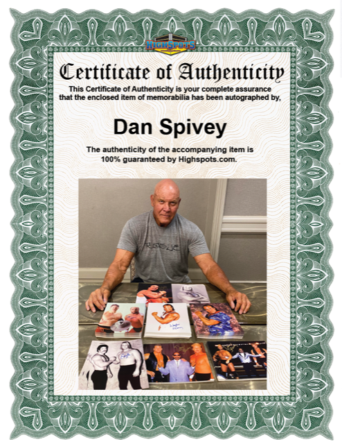 Highspots - Dan Spivey "Arms Crossed" Hand Signed 8x10" *inc COA ...