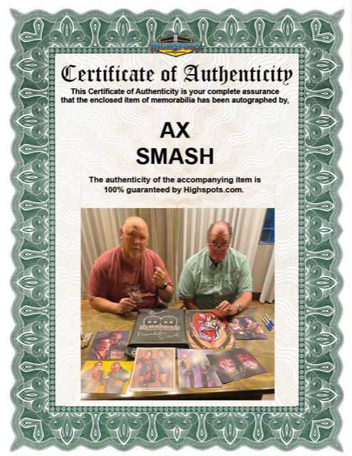 Highspots - Demolition "WWF Tag Champs" Hand Signed 8x10 Photo *inc CO ...