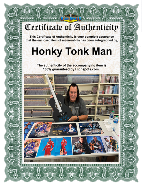 Highspots - Honky Tonk Man "WWF IC Champion" Hand Signed 8x10" *inc CO ...