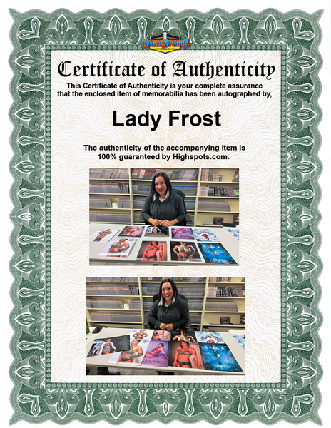 Highspots - Lady Frost "AEW Entrance" Hand Signed 8x10 *inc COA ...