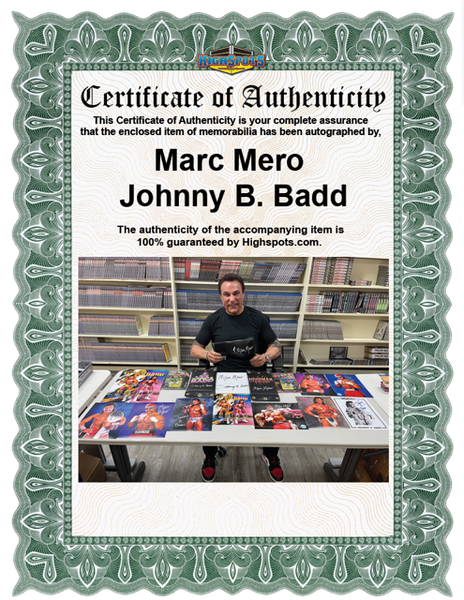 Highspots - Marc Mero / Johnny B Badd "Wild Badd" Hand Signed Metallic ...
