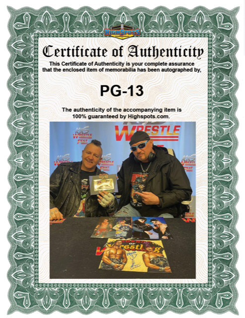 Highspots - PG-13 "J. C. Ice & Wolfie D" Hand Signed 8x10 *inc COA ...