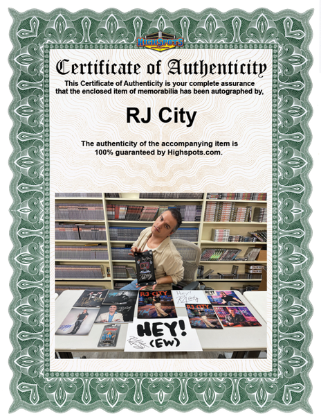 Highspots - RJ City "Bar Pose" Hand Signed 8x10 Photo *inc COA ...