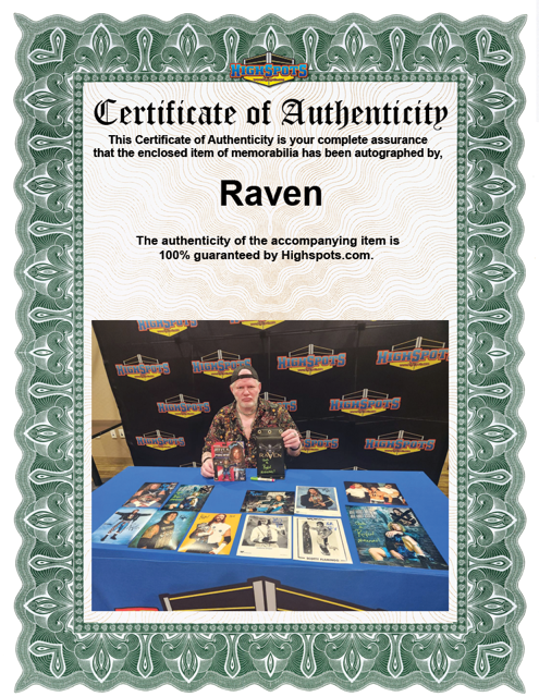 Highspots - Raven "ECW Champion" Hand Signed 8x10 *inc COA ...