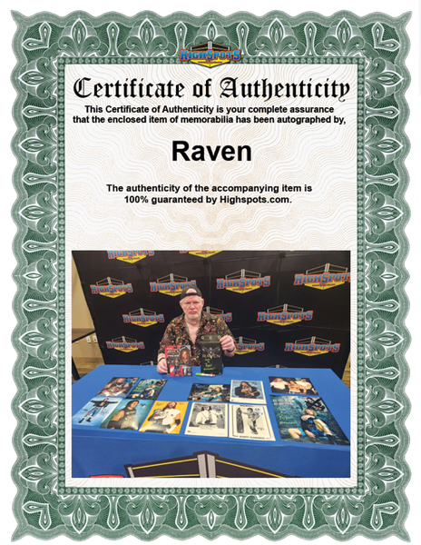 Highspots - Raven "ECW Champion" Hand Signed 8x10 *inc COA ...