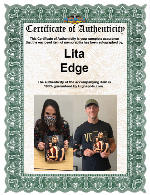 Highspots - Edge & Lita "Rated-R" Hand Signed 8x10 *inc COA ...