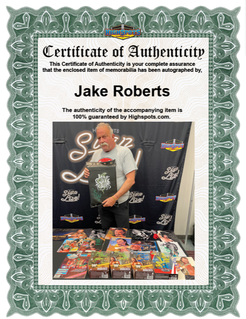 Highspots - Jake "The Snake" Roberts "Promo Pose" Hand Signed 8x10 *In ...