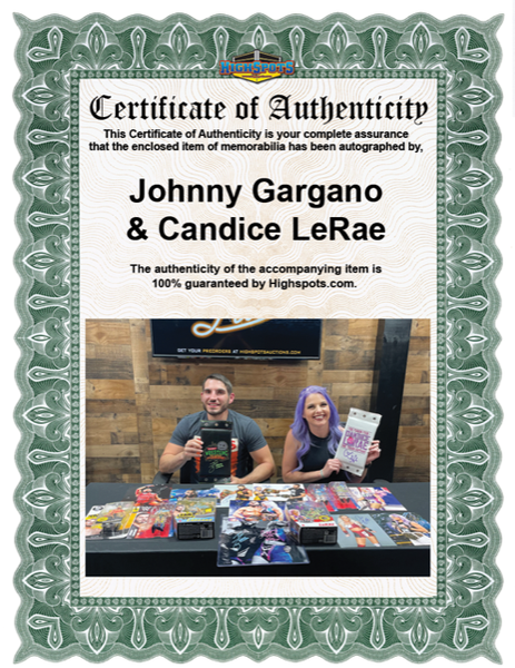 Highspots - Candice LaRae & Johnny Gargano "Champions" Hand Signed 8x1 ...