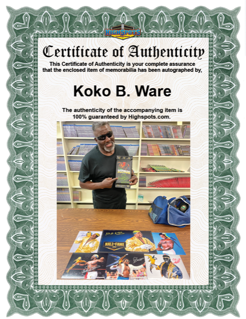 Highspots - Koko B. Ware "Promo Pose" Hand Signed 8x10 Photo *inc COA ...