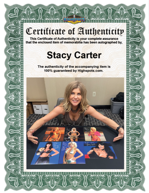 Highspots - Stacy Miss Kitty Carter "In Ring Pose" Hand Signed 8x10 Ph ...