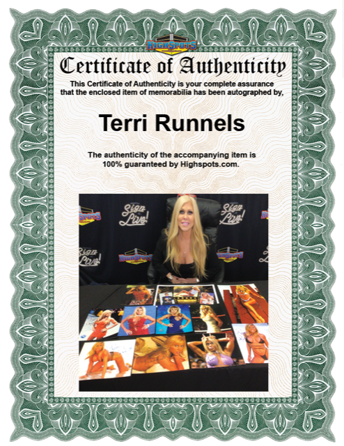 Highspots - Terri Runnels "Beach Crawl" Hand Signed 8x10 Photo *inc CO ...