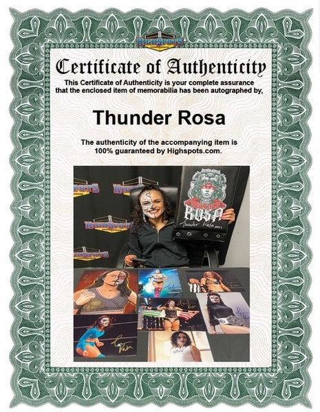 Highspots – Thunder Rosa “Flag Drape” Hand Signed 8x10 *Inc COA ...