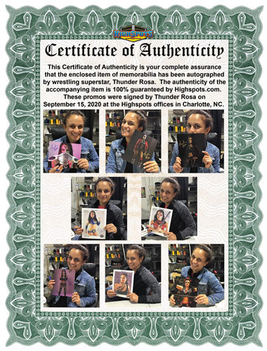 Highspots – Thunder Rosa “In Ring Pose” Hand Signed 8x10 *Inc COA ...