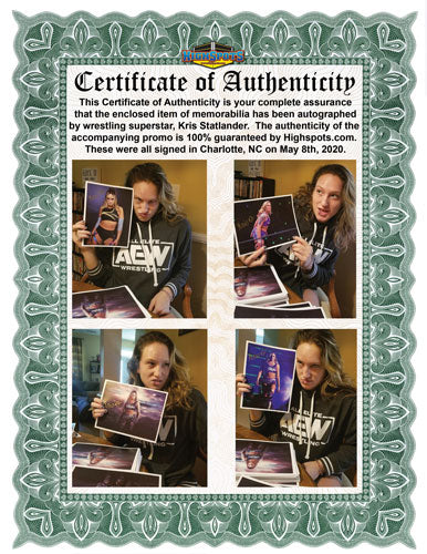 Highspots - Kris Statlander "Entrance" Hand Signed A4 *inc COA ...